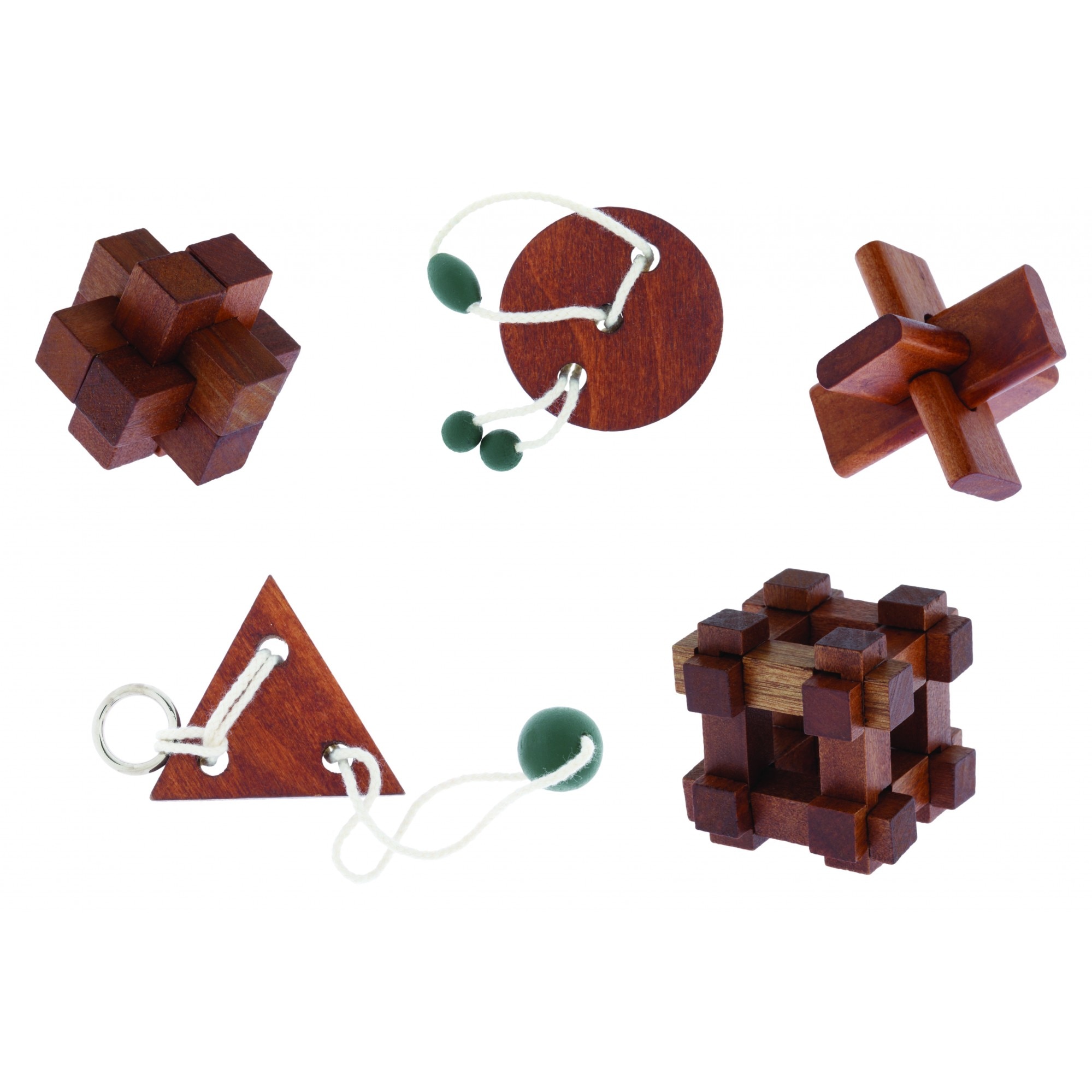 Professor Puzzle, 5 Classic wooden puzzles - eMAG.ro