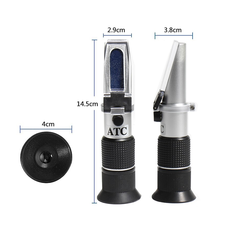 Refractometru pentru zahar, 12-90%, Negru/Argintiu - eMAG.ro