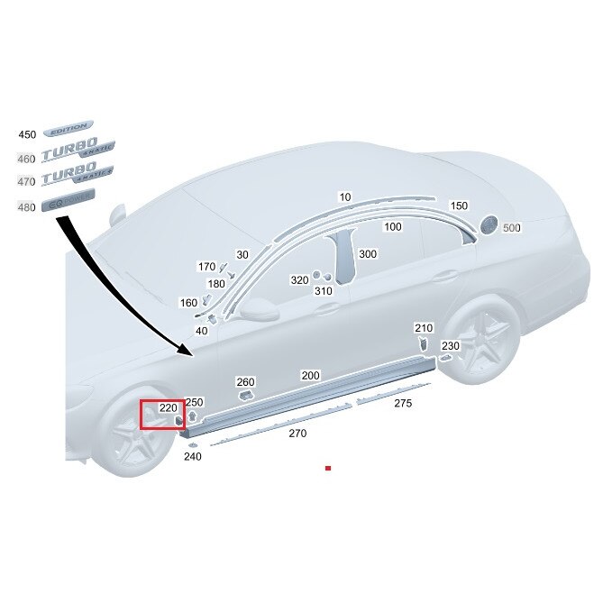 Clema pentru montaj prag, Mercedes-Benz, Pentru CLA C118 - eMAG.ro
