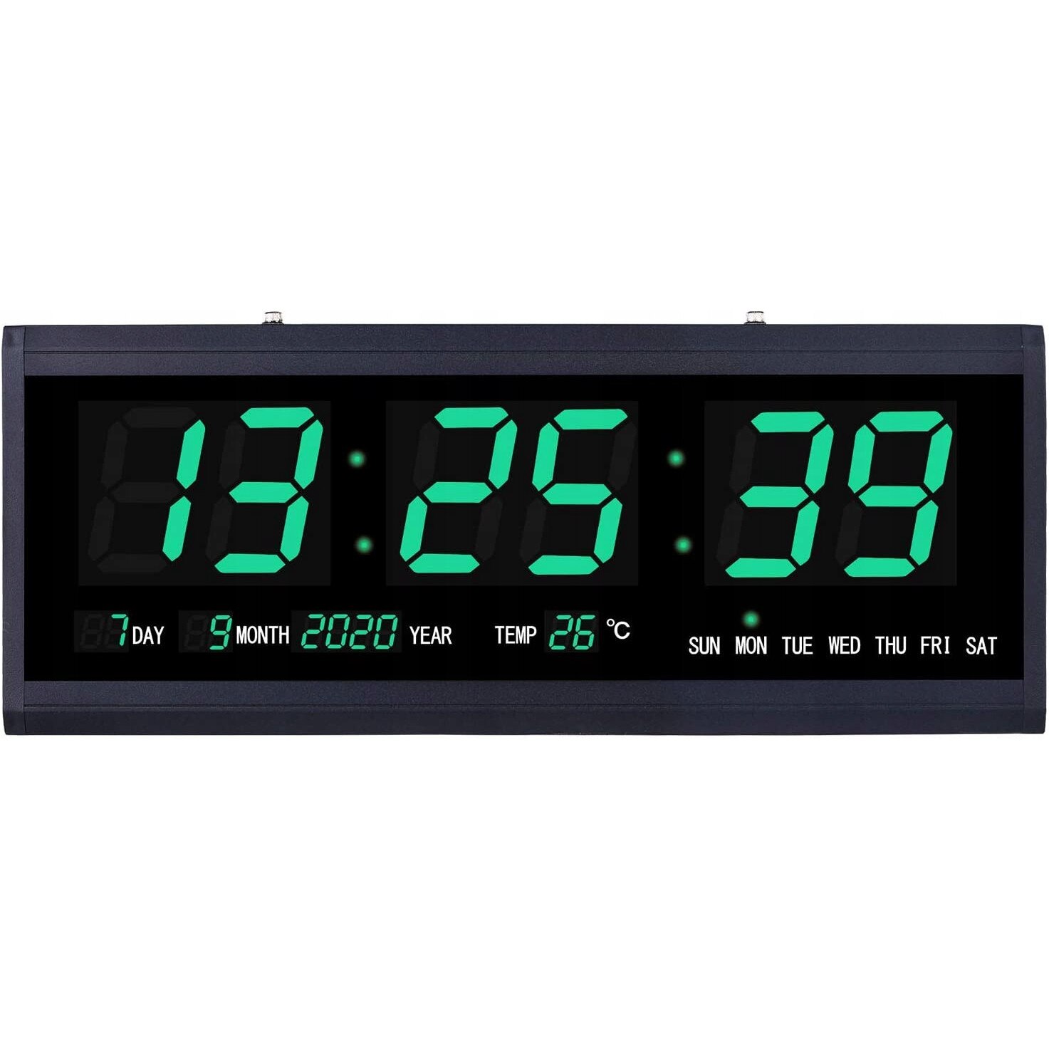 Ceas digital de perete LED 48x20cm Ora, Data, Amotpo - eMAG.ro