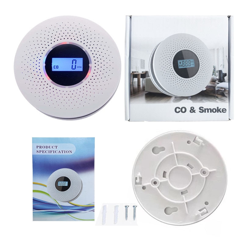 Detector de fum, Afisaj digital, Alb - eMAG.ro