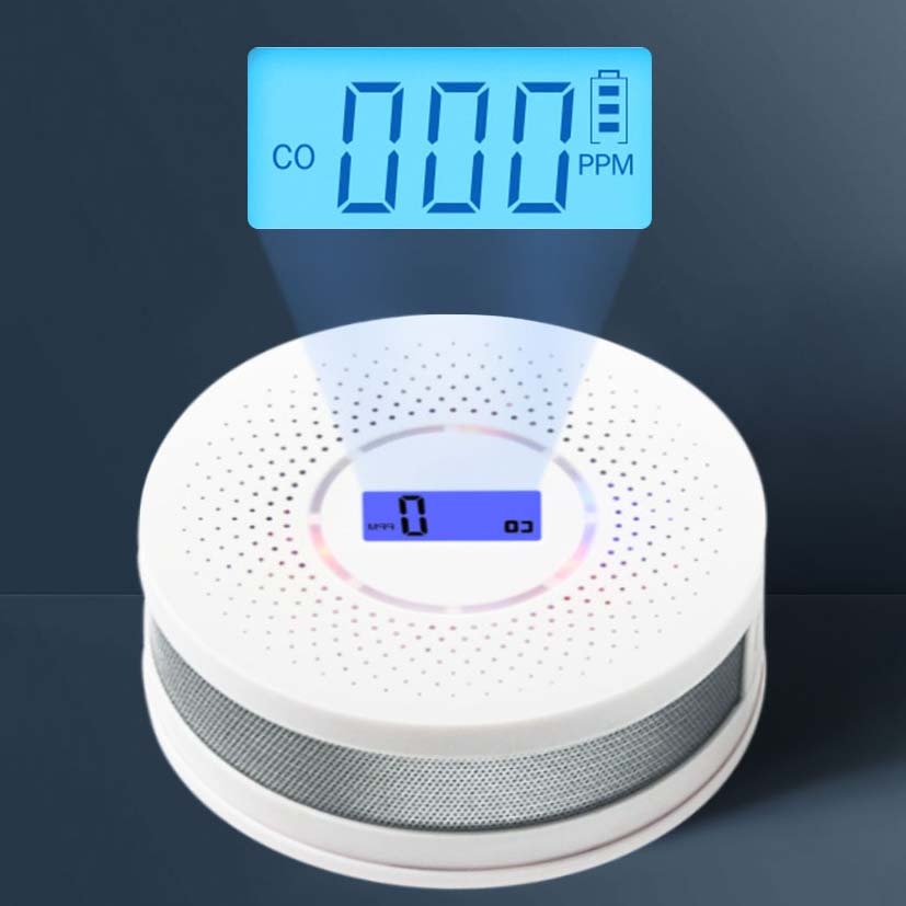 Detector de fum, Afisaj digital, Alb - eMAG.ro