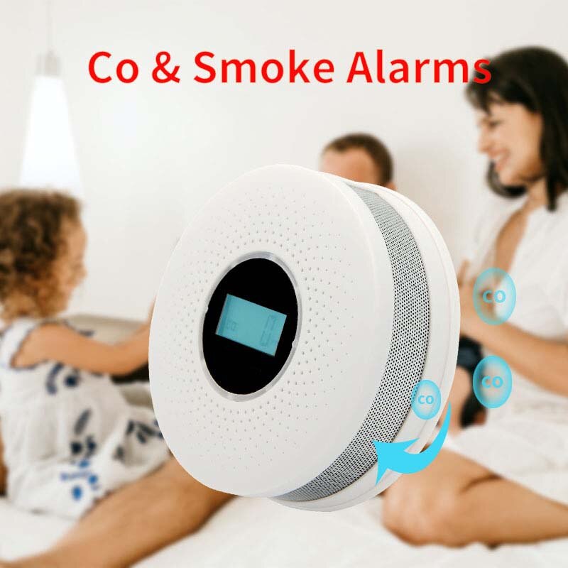 Detector de fum, Afisaj digital, Alb - eMAG.ro