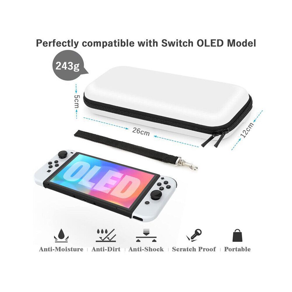 Carcasa pentru Nintendo Switch OLED, Cafuneplus®, 13 in 1,1 x Folie de ...