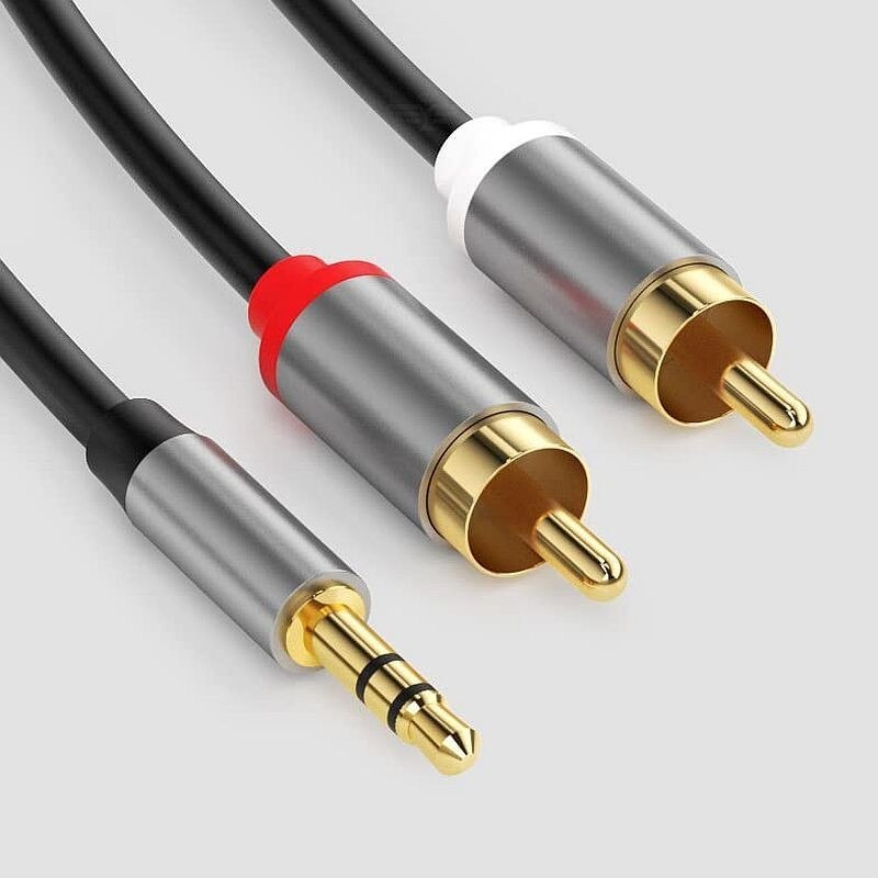 Cablu audio, PROCART, lungime 1 metru, mufa stereo Jack 3.5mm, 2 mufe ...