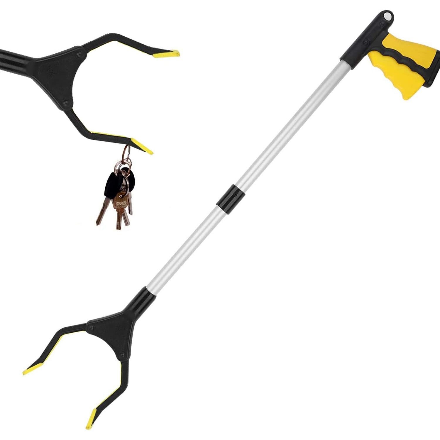 Cleste deseuri pliabil QttvbTna, ABS, galben si albastru, 82cm - eMAG.ro