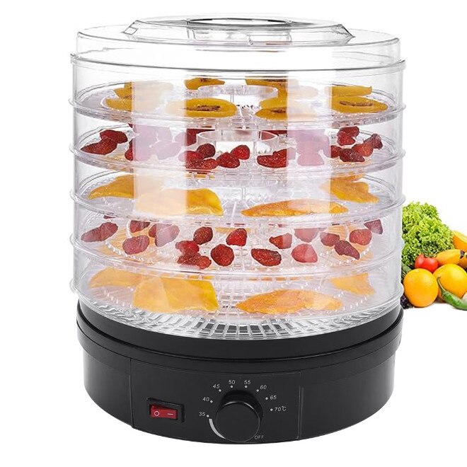 Deshidrator de alimente, Daladen, Temperatura reglabila, 5 Spatii ...
