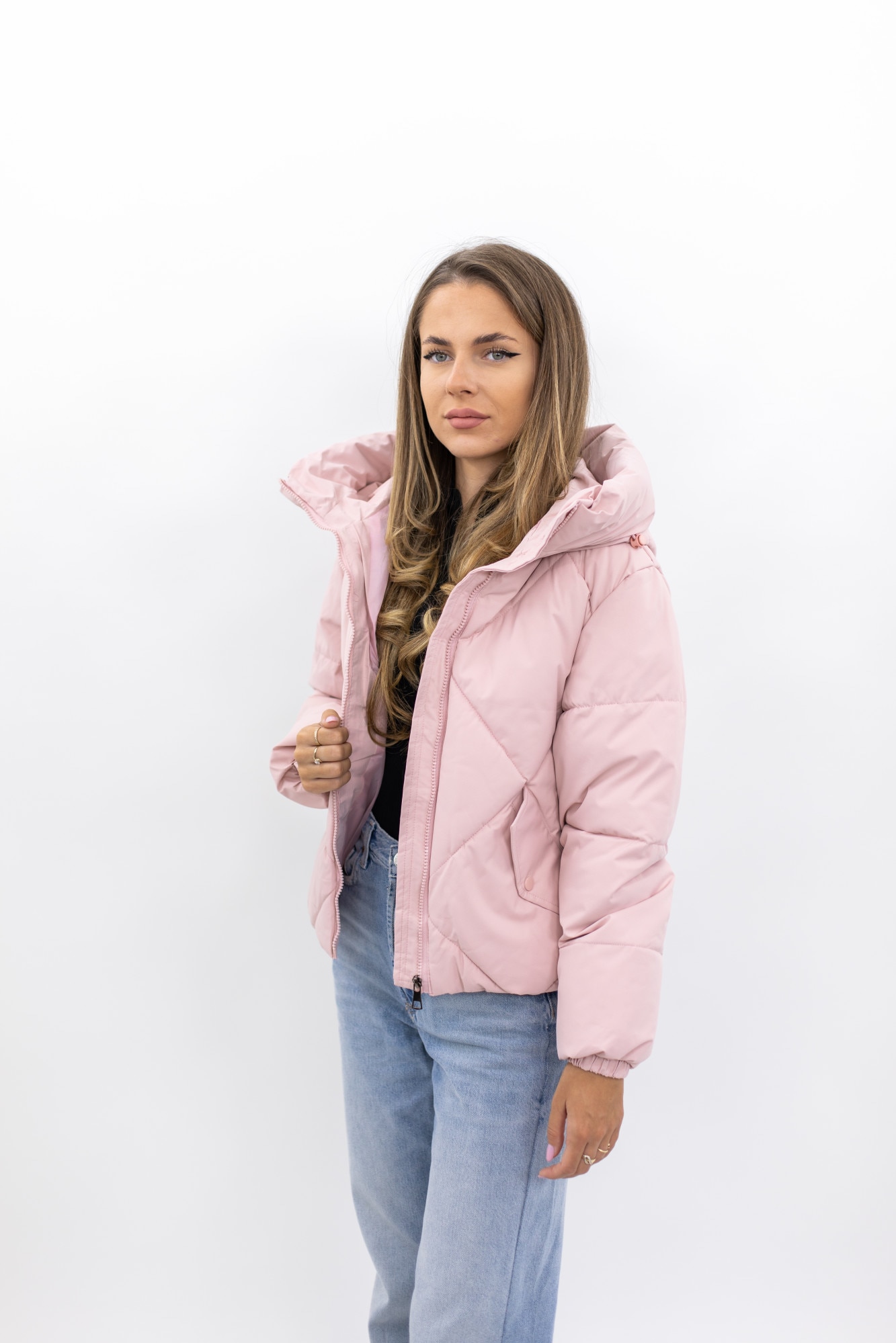 Geaca dama 888, Roz, S - eMAG.ro