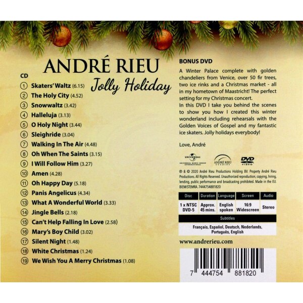 Andre Rieu: Jolly Holliday [CD]+[DVD] - eMAG.bg