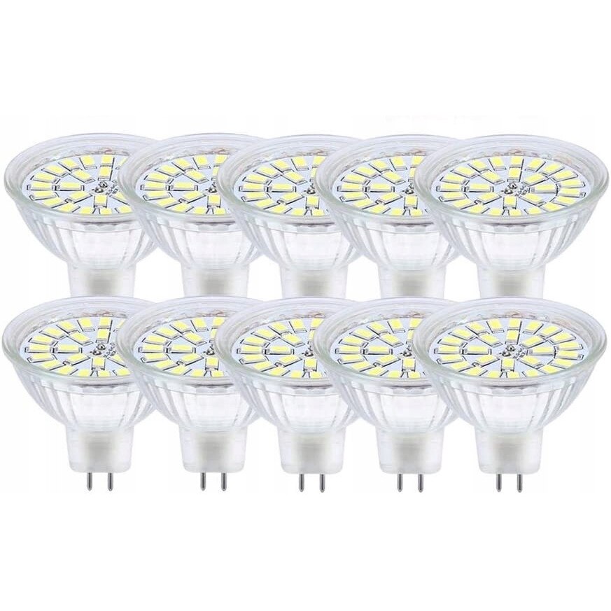 Set 10 becuri LED, Bombubilla, 12V/5W/GU5.3, Alb rece - eMAG.ro