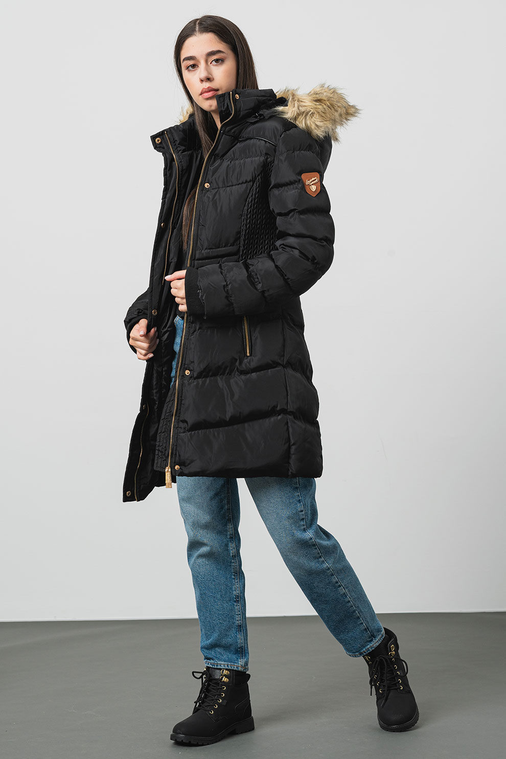 Anapurna, Geaca parka lunga cu vatelina si gluga Anadonna - eMAG.ro