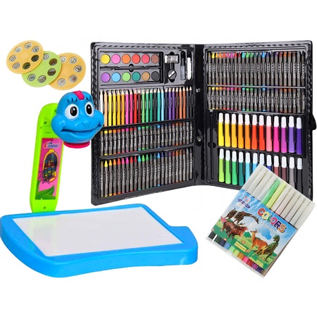 Set de desen pentru copii, Stator, 168 elemente, Multicolor - eMAG.ro