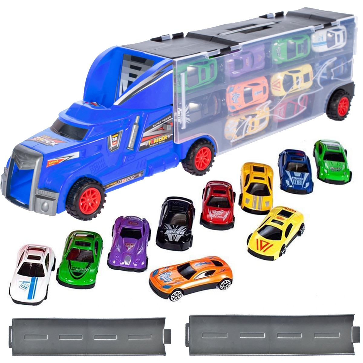 Set tir cu masinute, Stator, Plastic, Multicolor - eMAG.ro