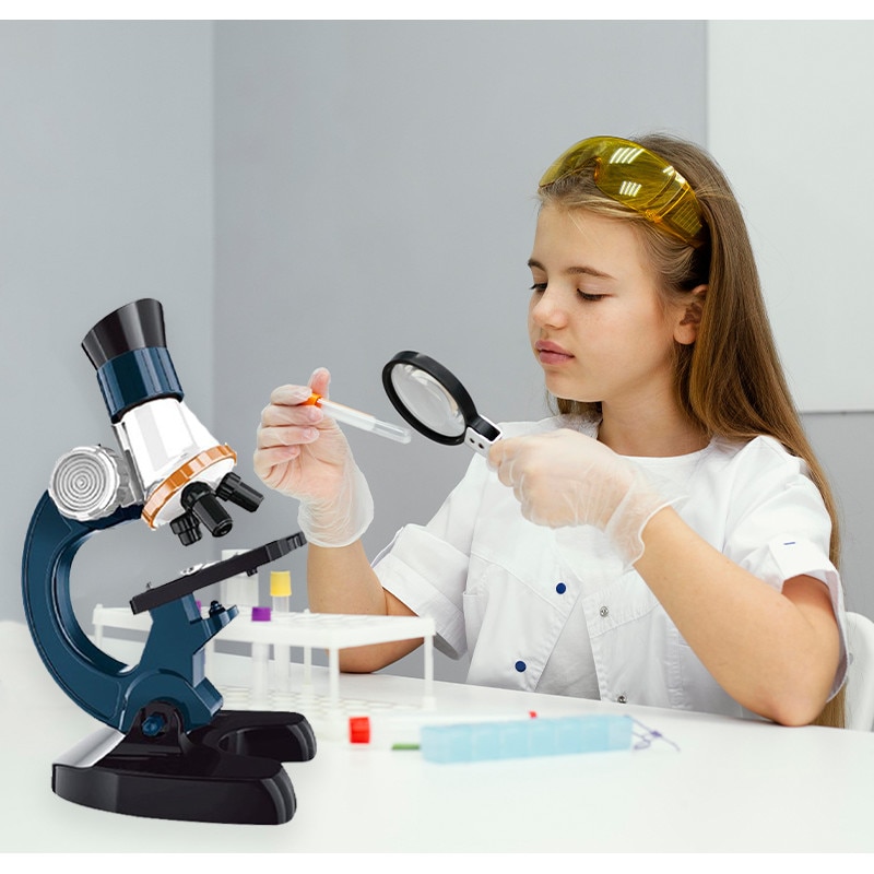 Microscop educational stiintific, Stator, Plastic, 3+ Ani, Multicolor ...