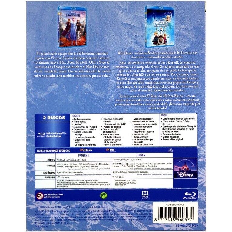Frozen 1-2 (Kraina Lodu 1-2) (Disney) [2xBlu-Ray] - eMAG.ro