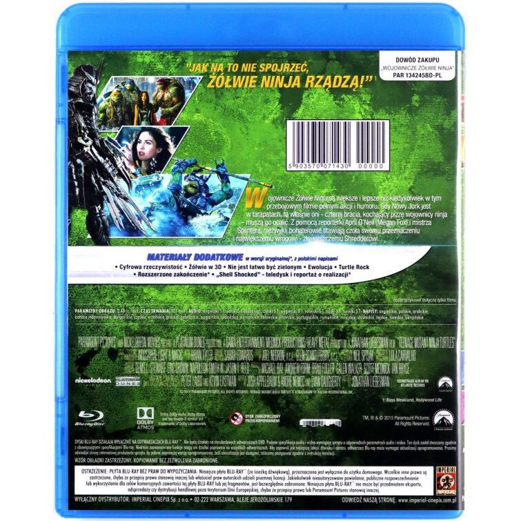 Testoasele Ninja [Blu-Ray] - eMAG.ro