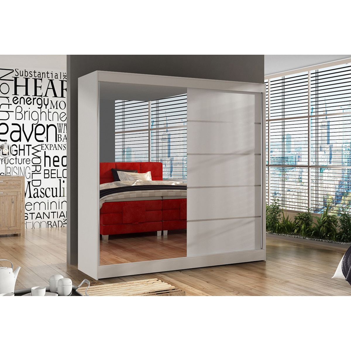 Dulap AKIS III, 200x215x58, alb - eMAG.ro