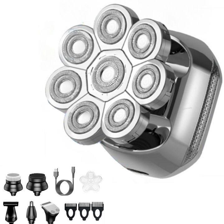 Aparat de ras Profesional CLAUSTEEL 8D pentru barbati, cu 8 lame ...