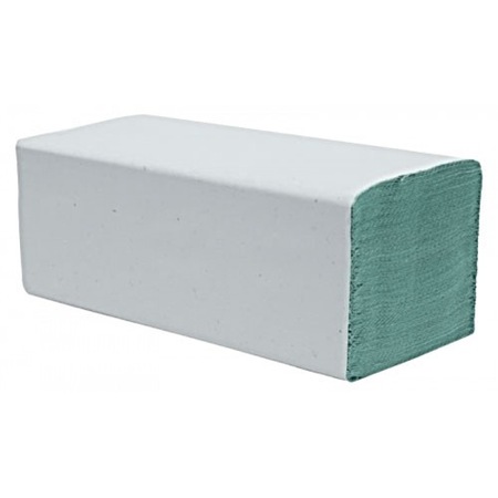 Prosoape pliate din hartie reciclata, 200 foi, 230 x 230 mm, Verde ...