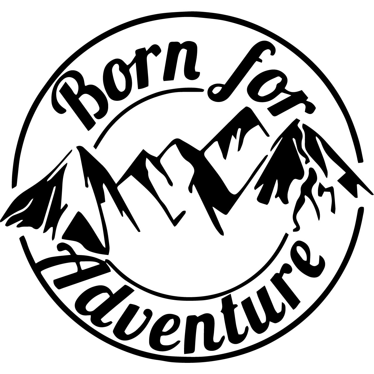 Sticker Off Road, Born to Adventures, Negru, 30 cm - eMAG.ro