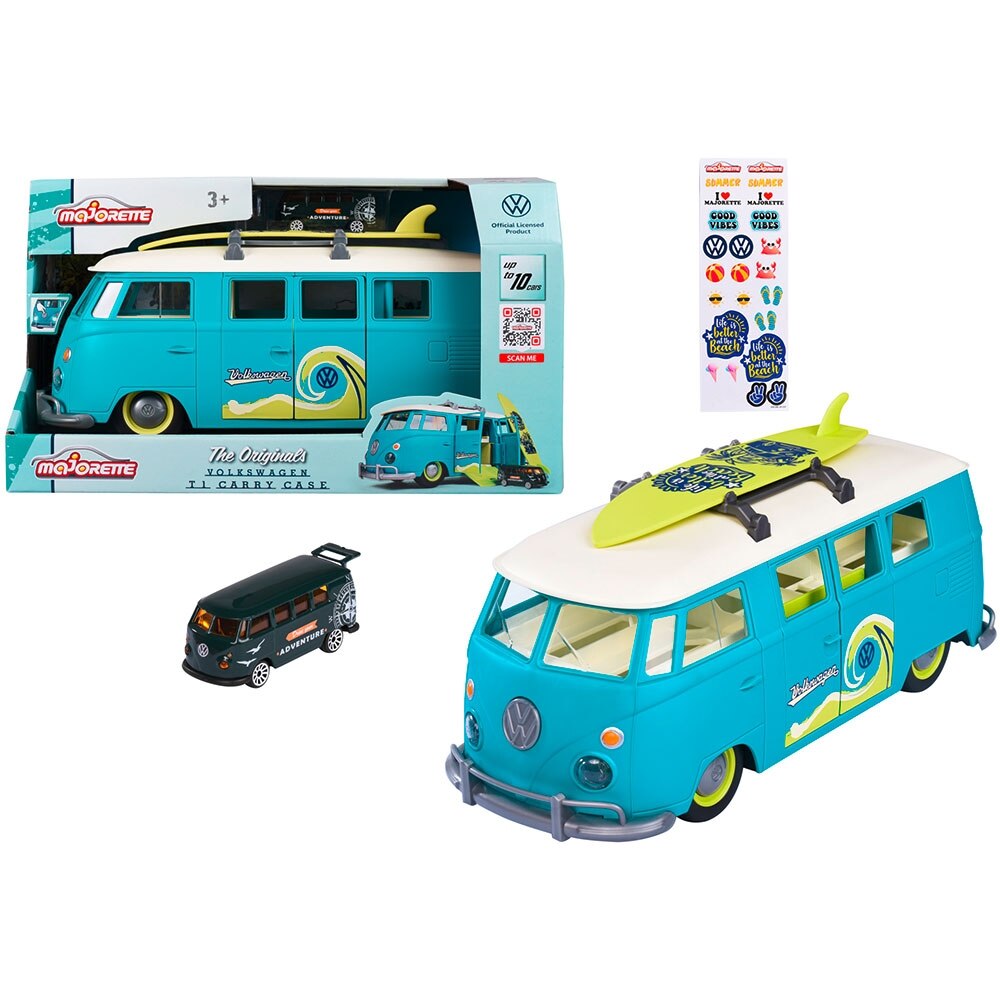 Комплект Majorette VW The Originals T1 Carry Case с 2 превозни средства ...