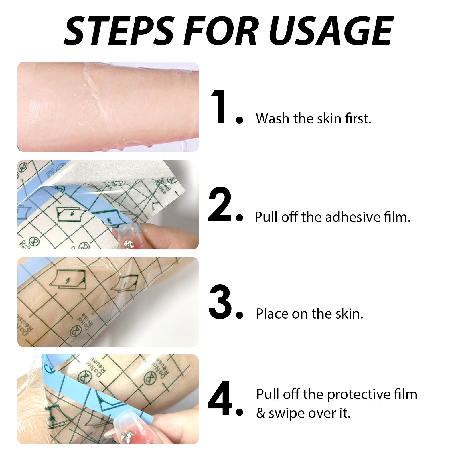 Set 10 plasturi pentru rani, Sunmostar, Transparent - eMAG.ro