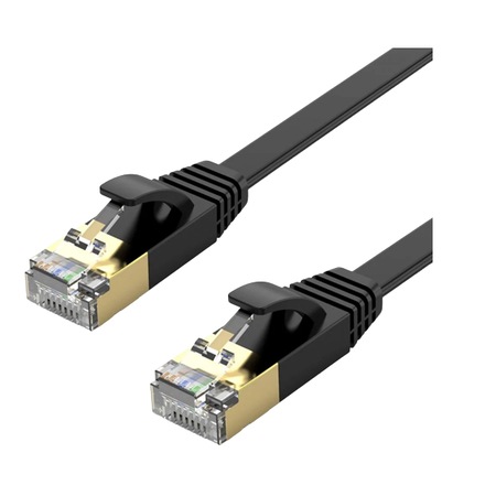 Cablu internet STP pentru computer/router, 10Gbps, negru, 5 m - eMAG.ro