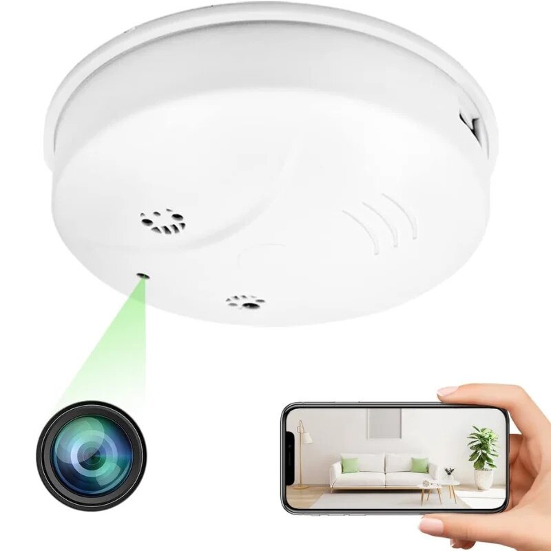 Шпионска камера Iuni D101 детектор за дим Wi Fi 4k гледане Emag Bg
