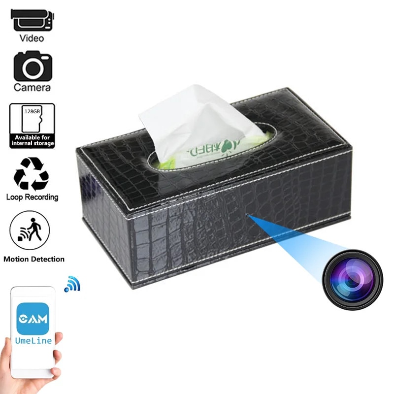 Camera Spionaj in Suport servetele iUni IP73, Wi-Fi, Full HD, Senzor de ...