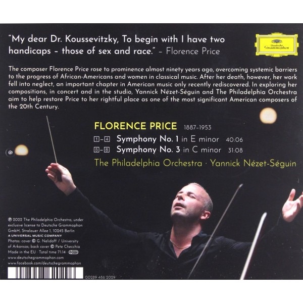 Yannick Nezet-Seguin: Florence Price: Symphonies No.1 & 3 [CD] - eMAG.bg