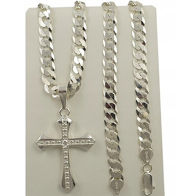 Colier cu cruce, Amor, Argint 925, Argintiu - eMAG.ro