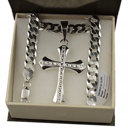 Colier cu cruce, Amor, Argint 925, Argintiu - eMAG.ro