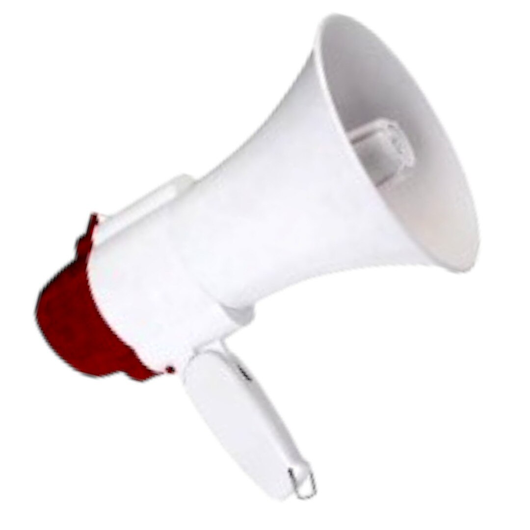 Megafon portabil, pliant, plastic, alb, rosu - eMAG.ro