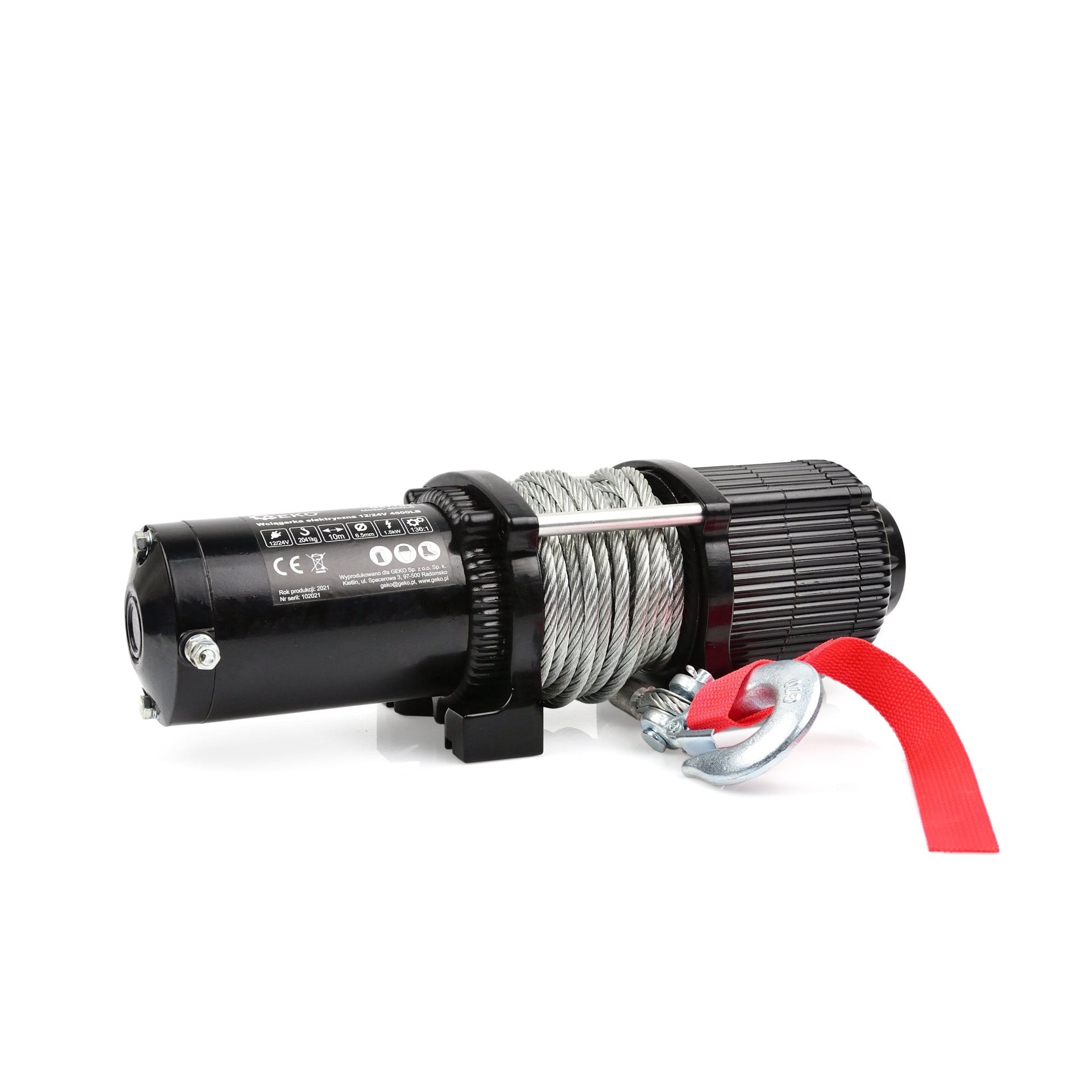 Електрическа лебедка, GEKO, 12V, с безжично дистанционно управление ...