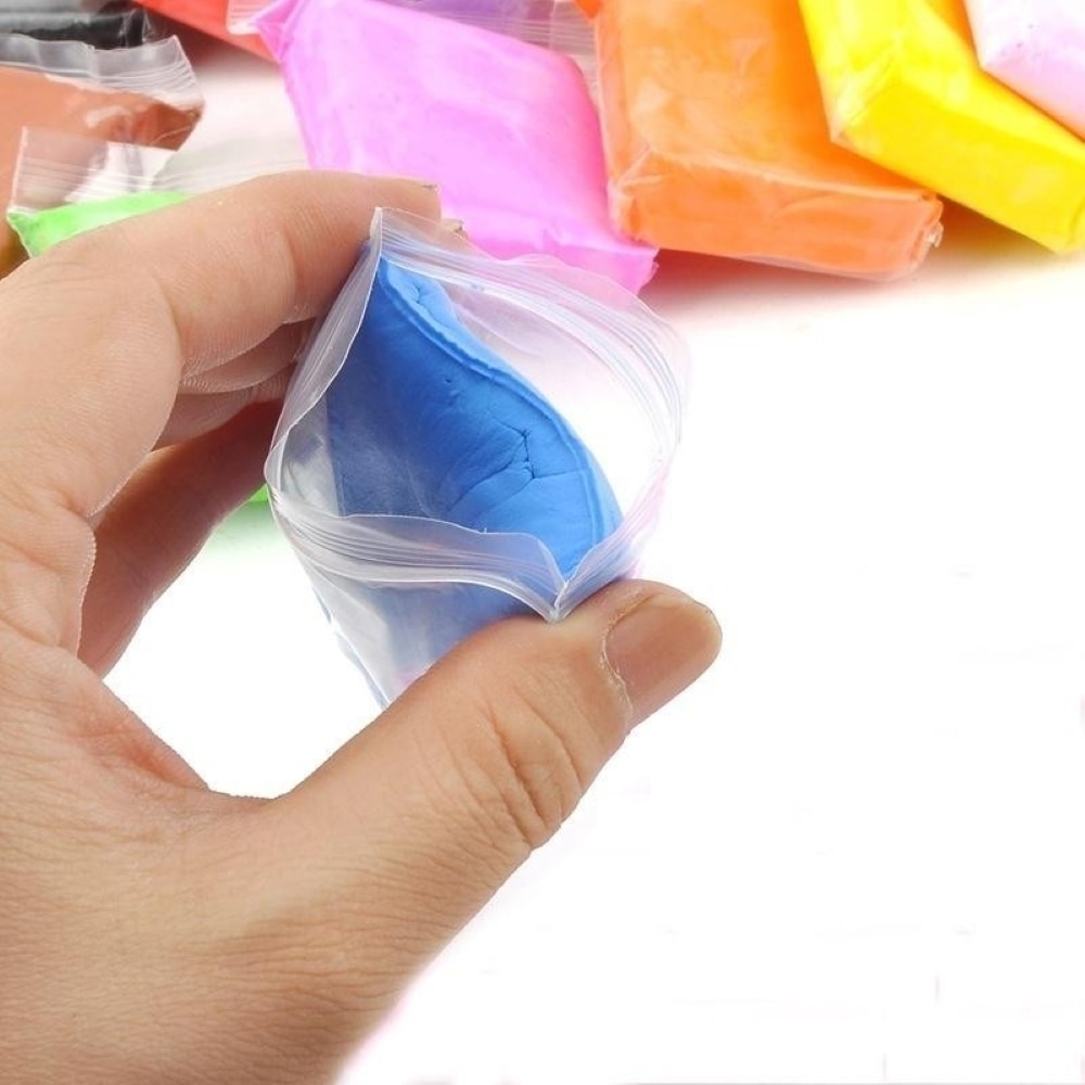 Set plastilina modelatoare 60 pungi multicolore si accesorii modelare ...