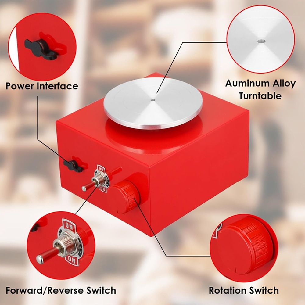 Mini masina de ceramica, 10 cm, 2000 rpm, 240 V, aliaj, 2 placi ...