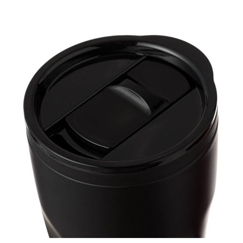 Pahar termos pentru cafea, cu capac, metalic, negru, 350 ml - eMAG.ro