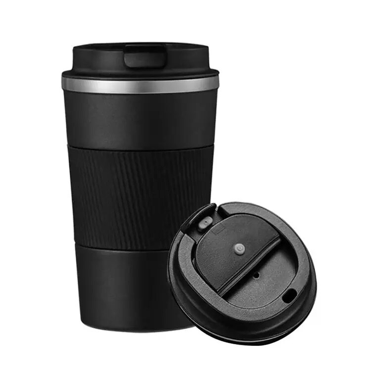 Cana termos din otel inoxidabil, exterior din silicon, 500 ml, pentru ...