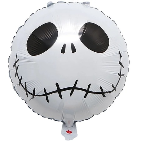 Balon folie Cap de Schelet Fantoma Halloween, It's Party Time, rotund ...