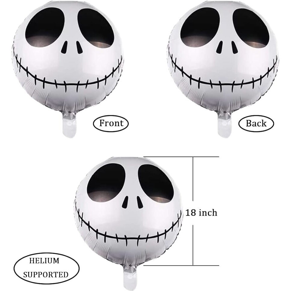 Balon folie Cap de Schelet Fantoma Halloween, It's Party Time, rotund ...