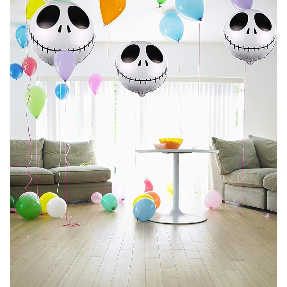 Balon folie Cap de Schelet Fantoma Halloween, It's Party Time, rotund ...