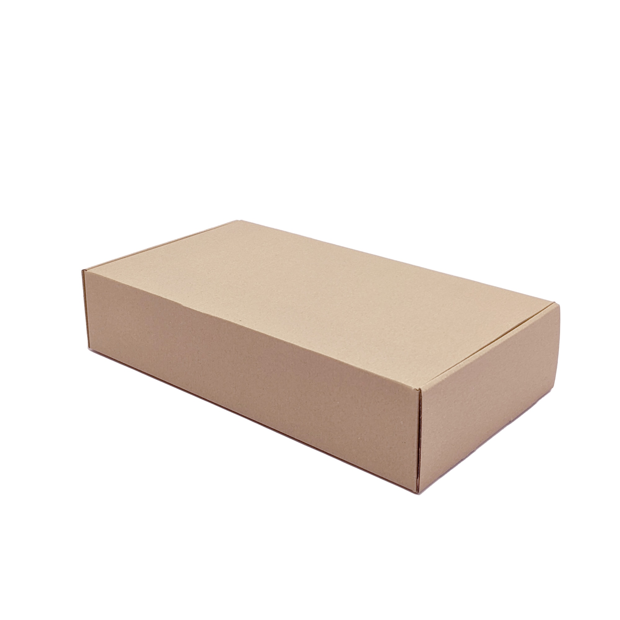 Set 10 bucati cutii transport din carton microondul natur, 385x210x80 ...