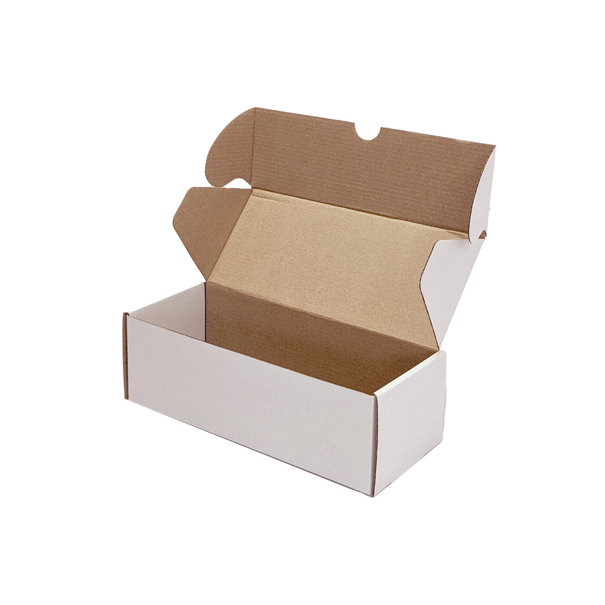 Set 10 bucati cutii transport din carton microondul albit, 220x90x70 mm ...