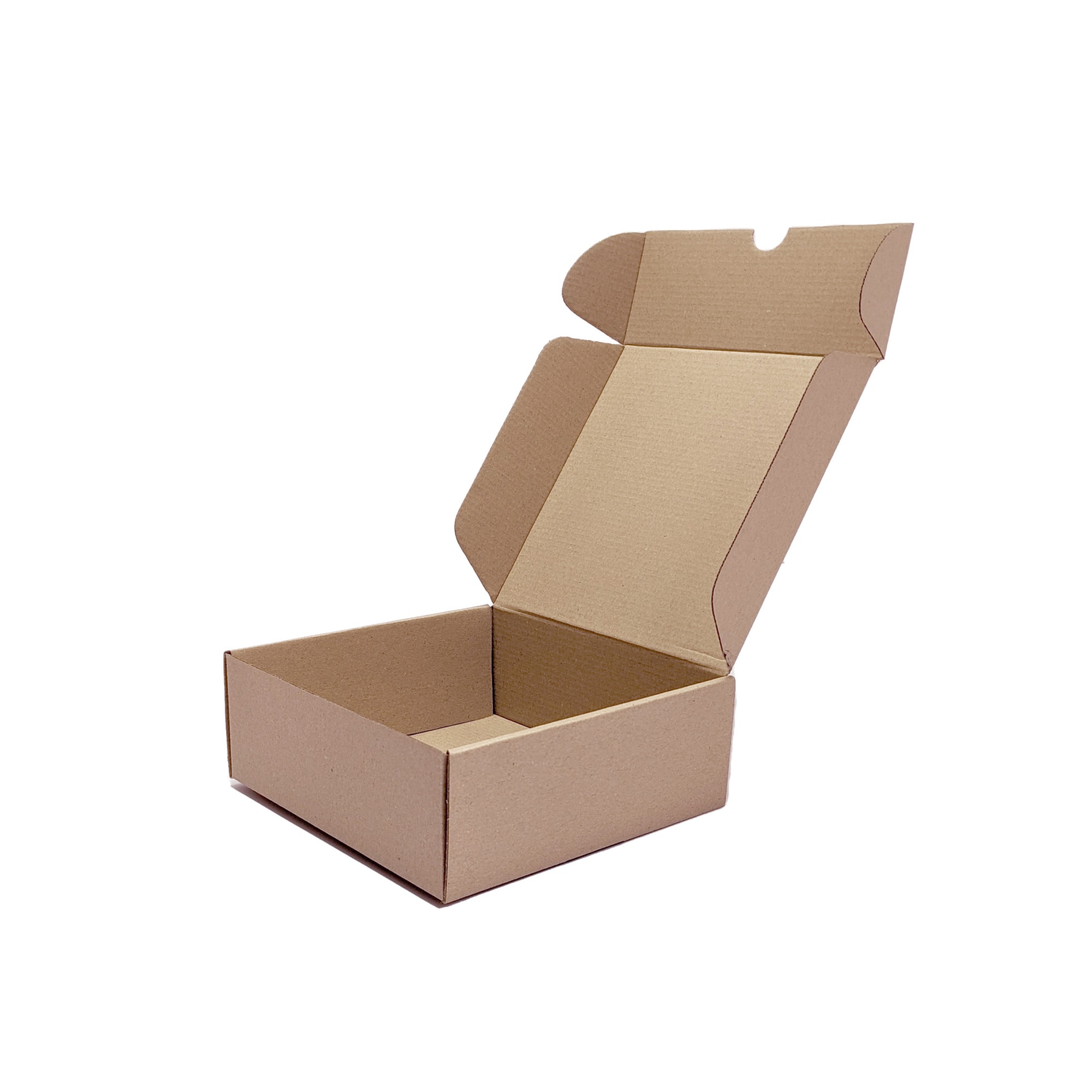 Set 10 bucati cutii transport din carton microondul natur, 180x180x70 ...
