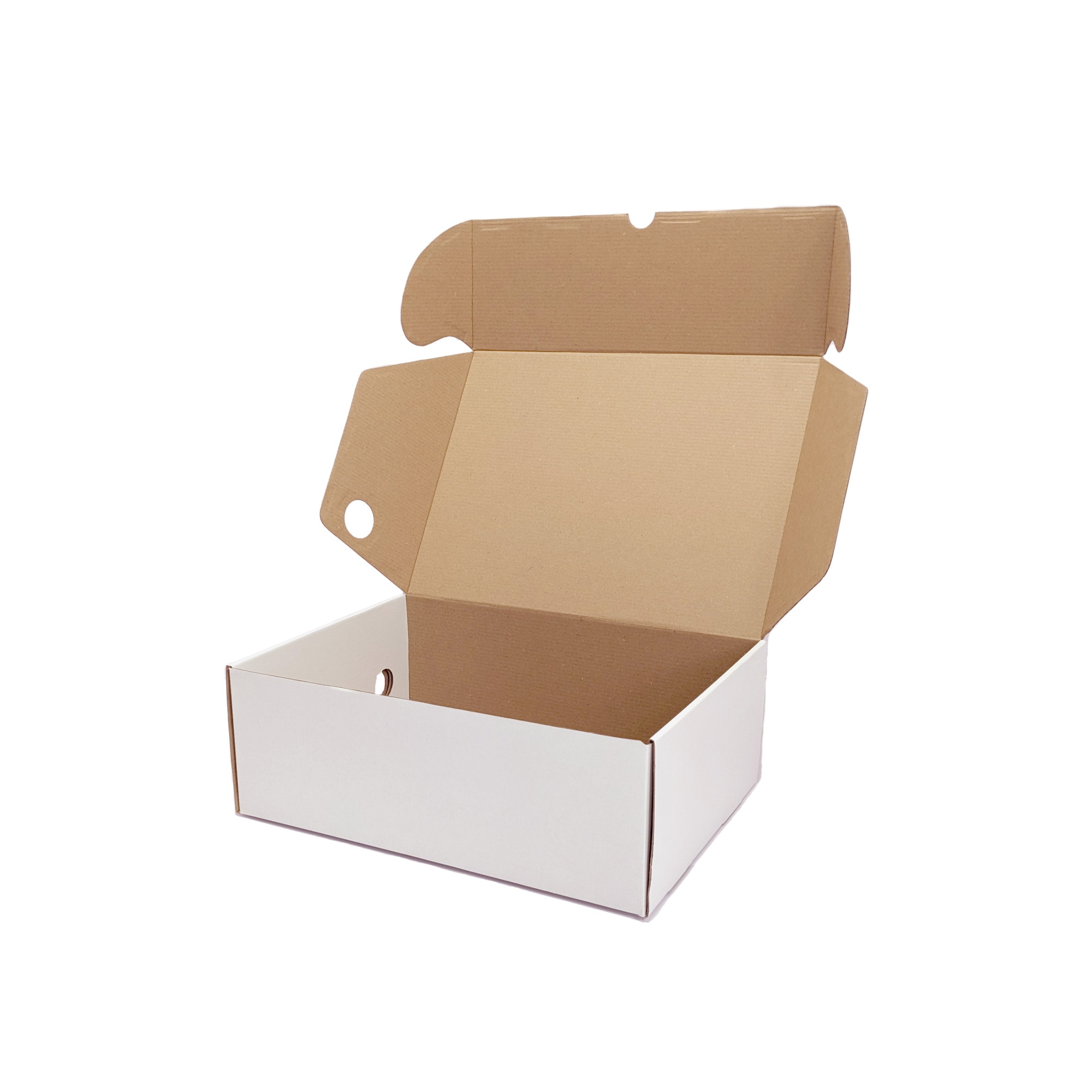 Set 10 bucati cutii transport din carton microondul albit, 340x260x123 ...
