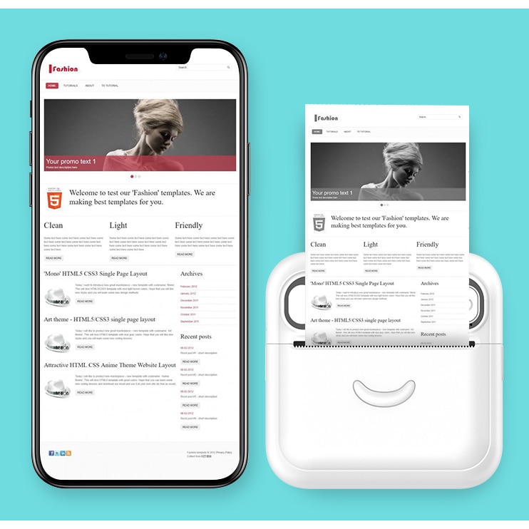 Mini imprimanta termica, hartie, Bluetooth/Wireless compatibil iOS ...