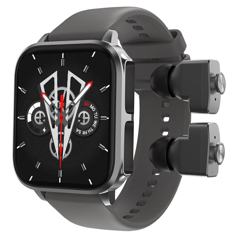 Ceas smartwatch cu casti bluetooth TWS incorporate, monitorizare ...