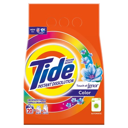 Detergent Tide Instant Dissolution TOUCH OF LENOR COLOR, 1.5 KG, 20 ...