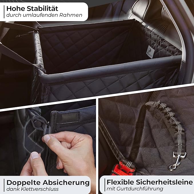 Scaun auto pentru caini/pisici PURESTIC®, extrem de flexibil, lesa de ...