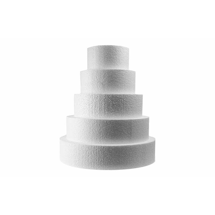 Set macheta tort polistiren 5 etaje, 41-34-27-20-13, rotund - eMAG.ro
